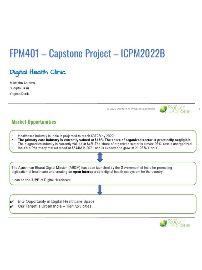 FPM - Capstone Project - Final | PDF | Health Care | Medicine