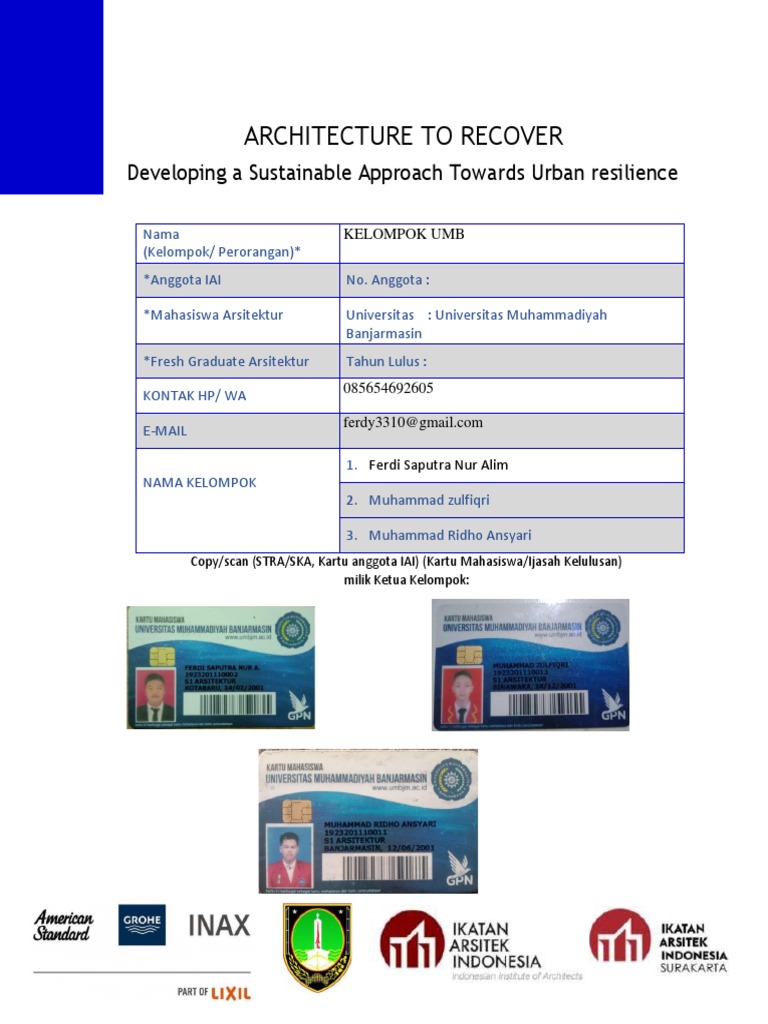 formulir Pendaftaran Lixil 2022 kelompok universitas muhammadiyah banjarmasin | PDF