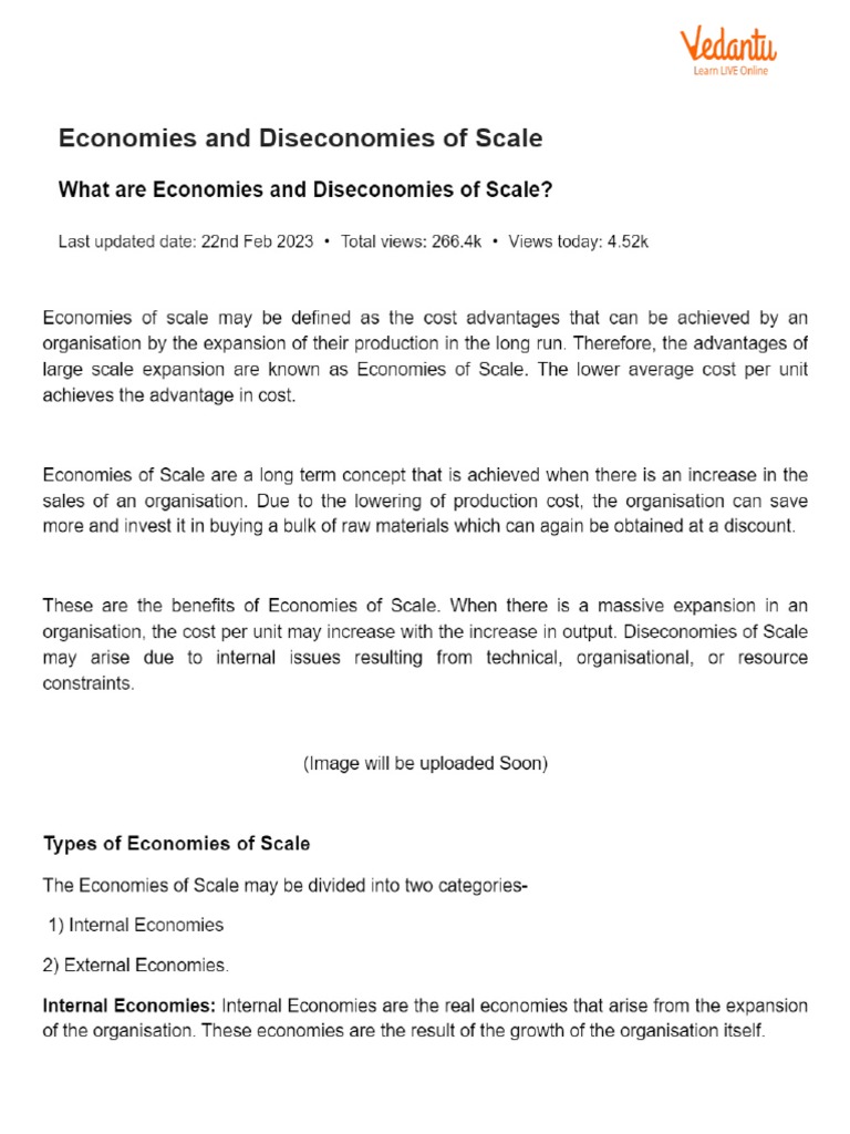 Economies and Diseconomies of Scale | PDF