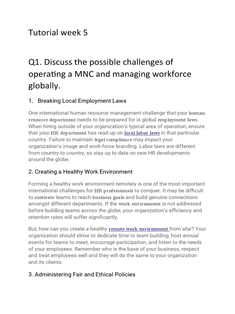 Tutorial Week 5 | Descargar gratis PDF | Human Resources | Human ...