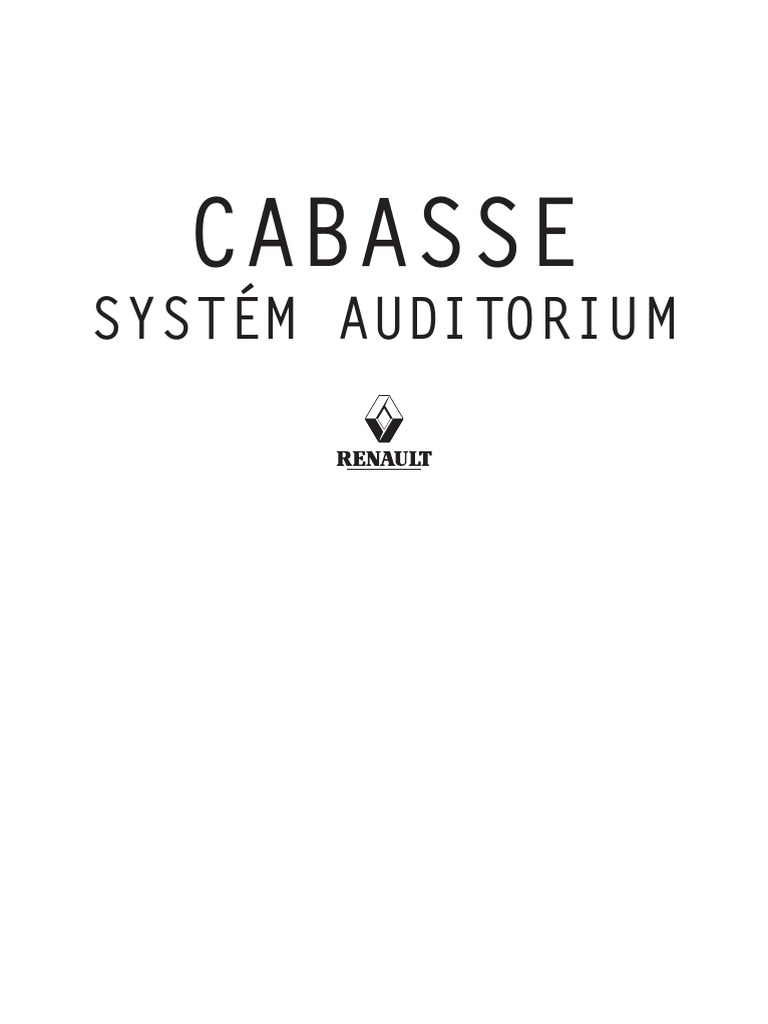 Cabasse Auditorium Tronic | PDF