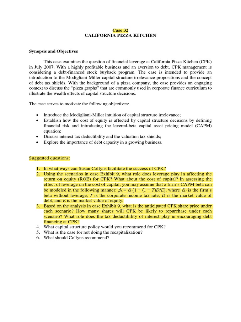 Case 32 - Analysis Guidance | PDF