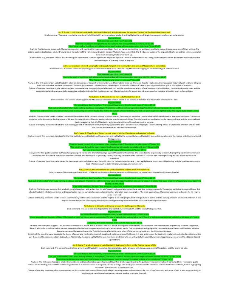 Macbeth Timeline | PDF | Macbeth | Shakespearean Tragedies