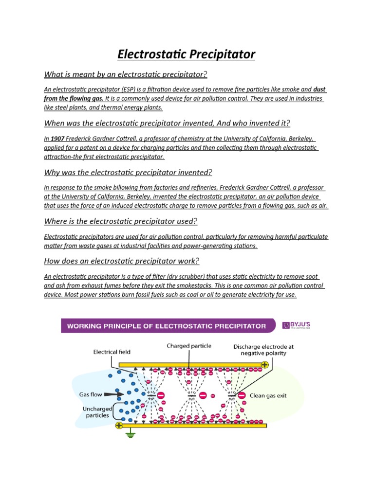 Electrostatic Precipitator | PDF