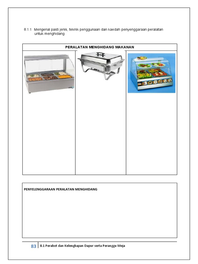 Teknik dan Perawatan Alat Menghidang | PDF