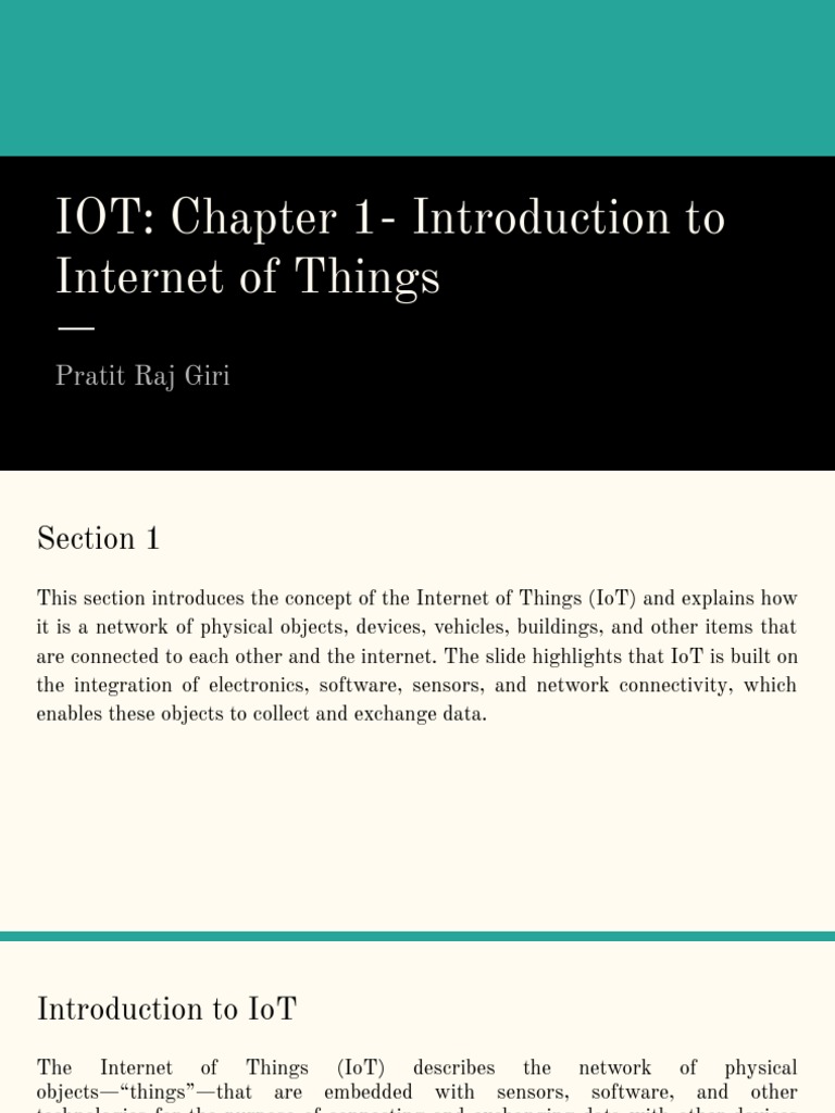 IOT - Chapter 1 - Introduction To IoT | PDF | Internet Of Things | Home ...