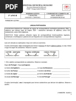 Atividade Espanhol - 1º Ano MCB | PDF