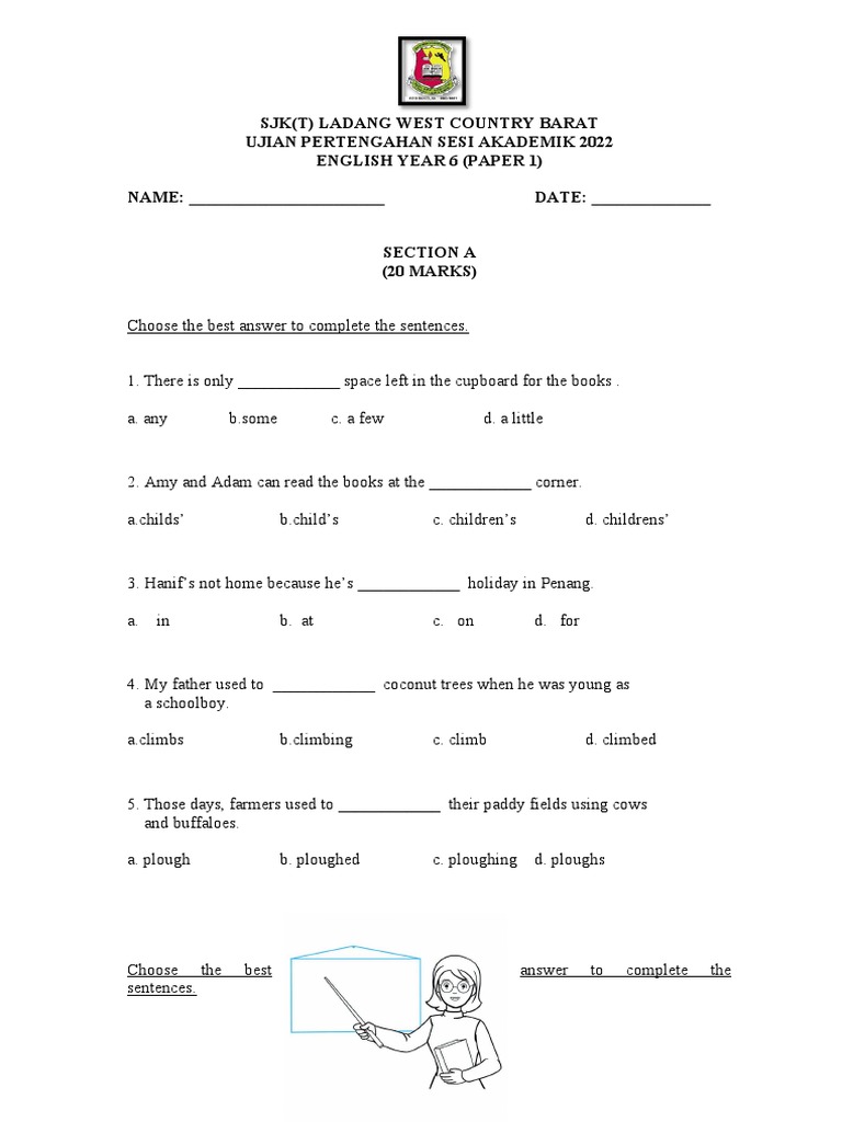 English Y6 Assessment P1 2022 - August 2022 | PDF | Scientist | Science