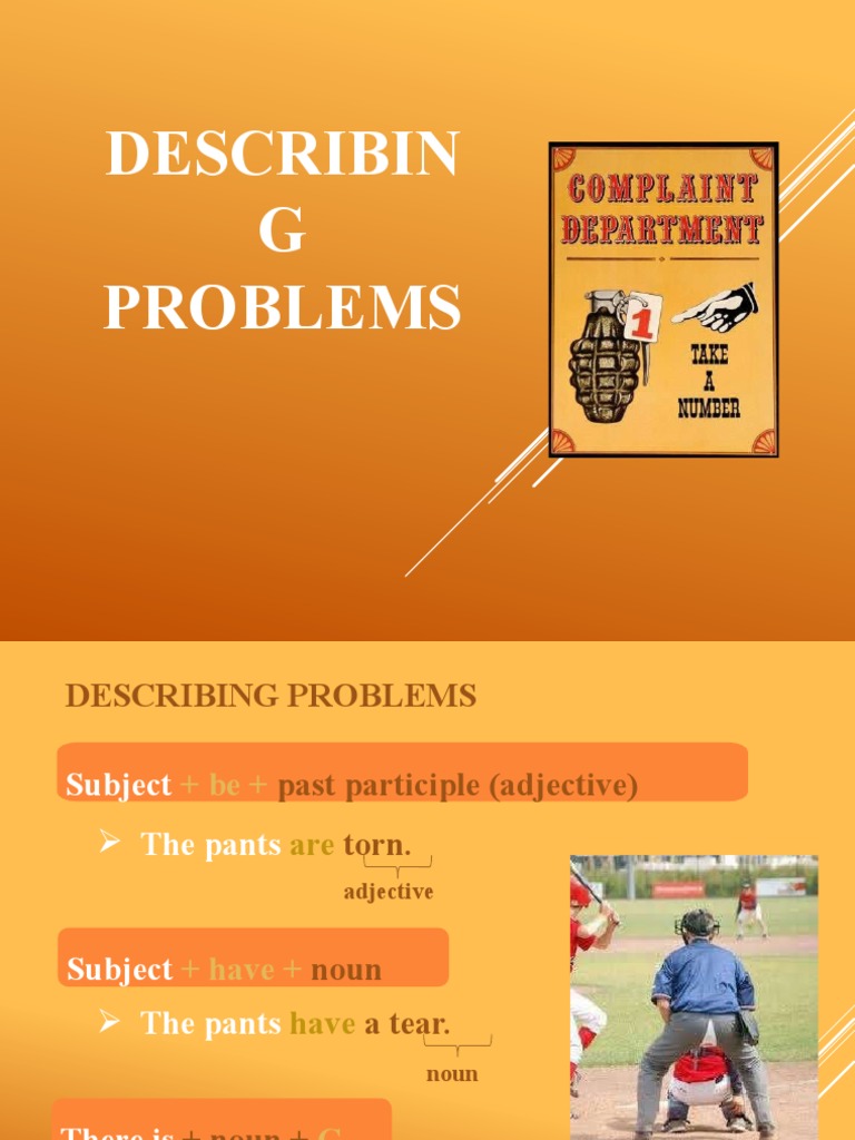 Describing Problems | PDF | Adjective | Noun