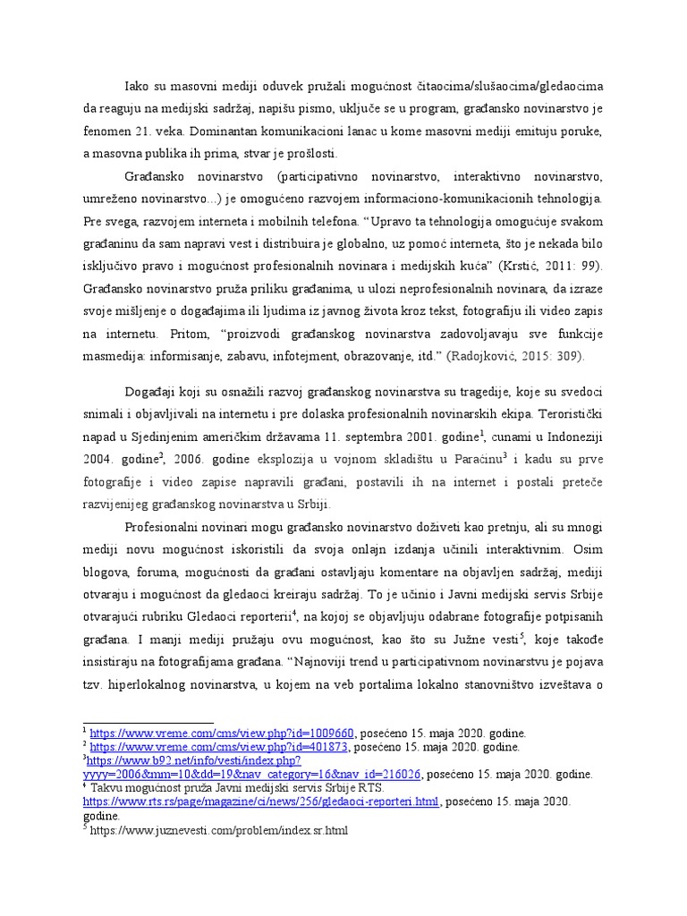 Gradjansko Novinarstvo | PDF