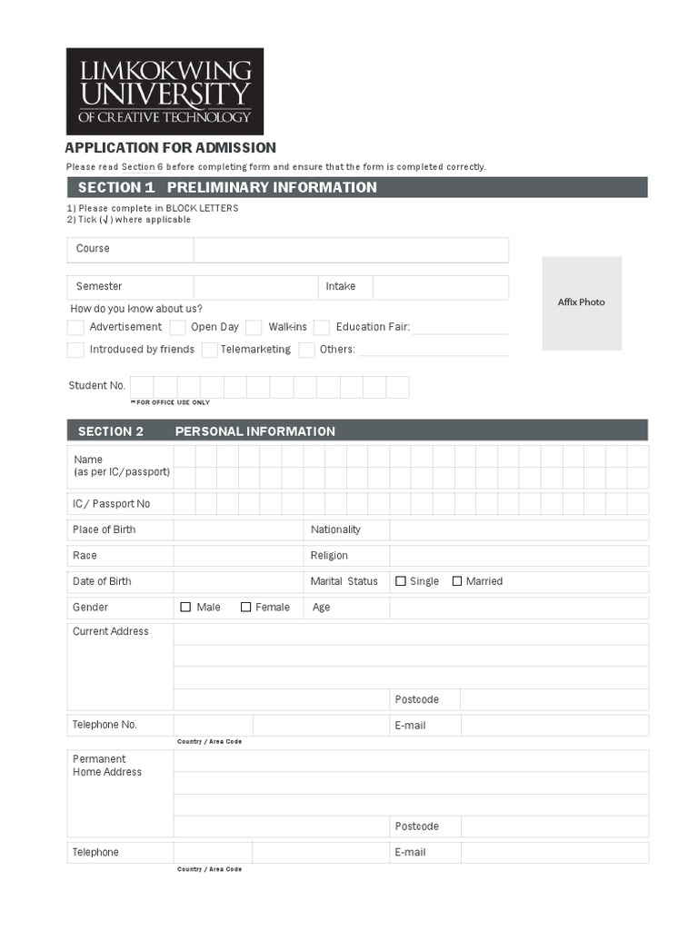 University Admission Application Form | PDF | Fee | Payments