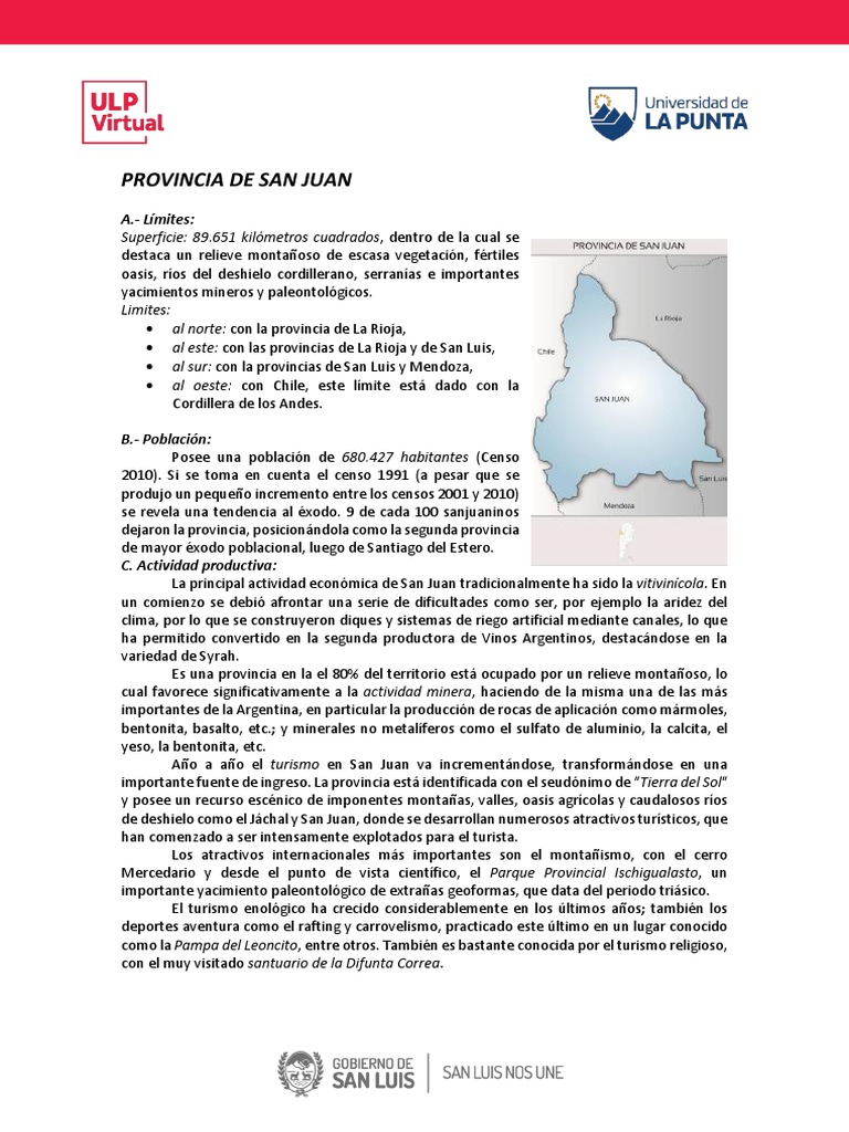 Provincia de San Juan | PDF