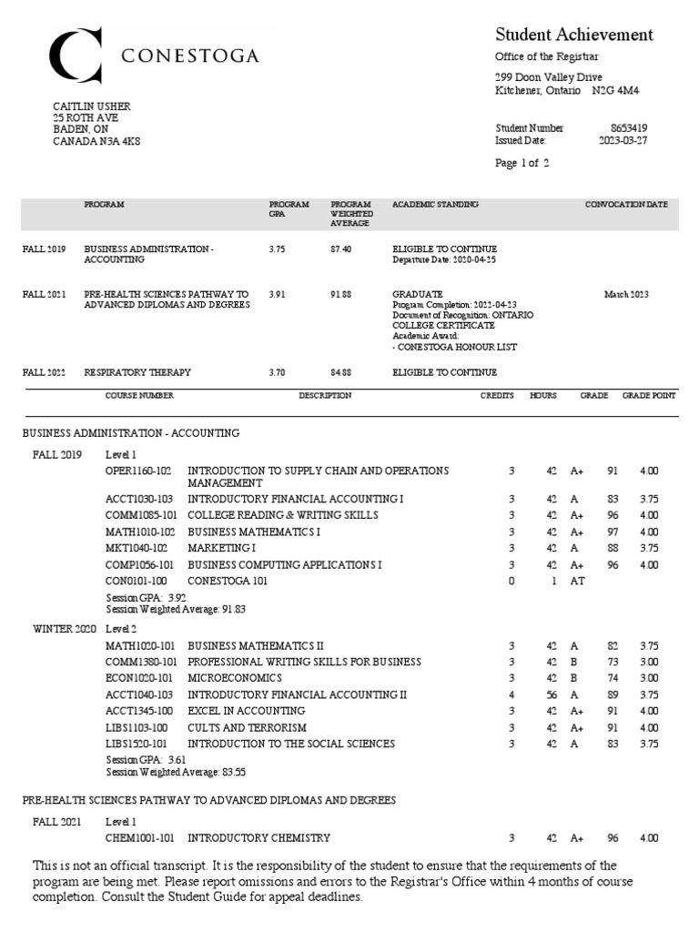 Student Achievement | PDF