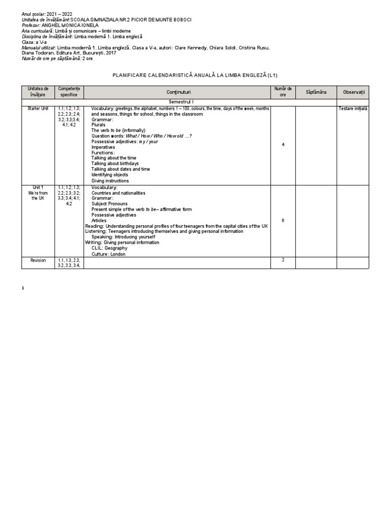 Art En5 LM 1 | PDF | Question | Verb