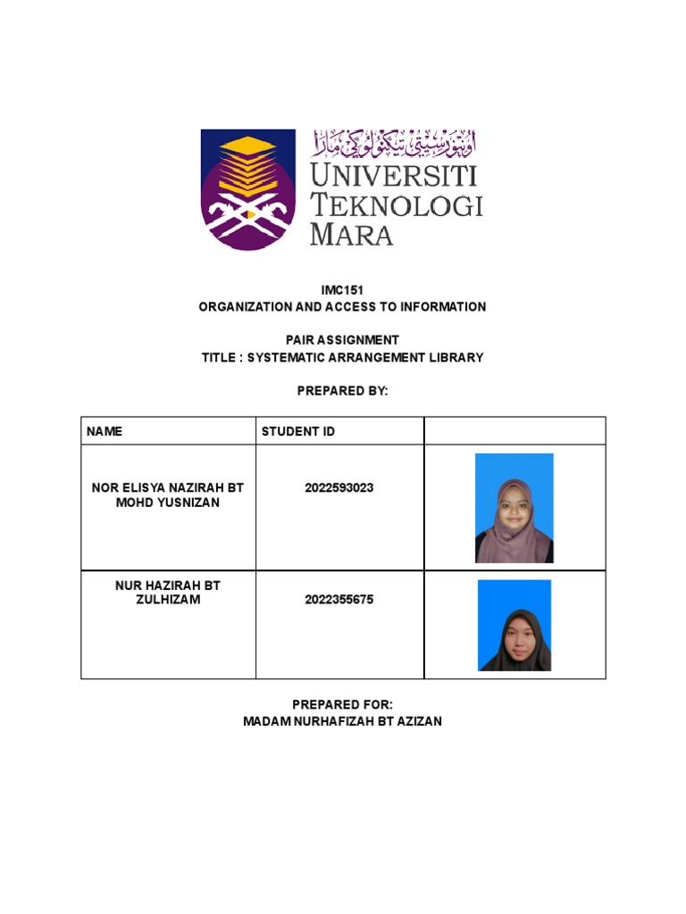 Imc151 Assignment3 | PDF | Libraries | Librarian