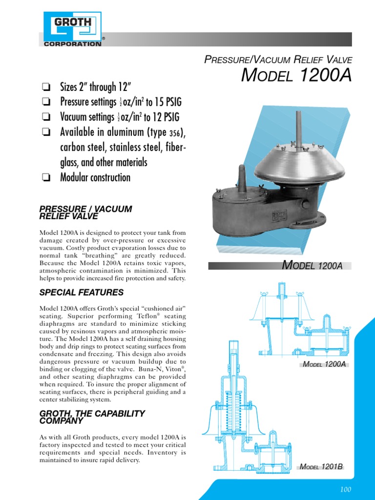 Groth Mod 1200A | PDF | Steel | Vacuum