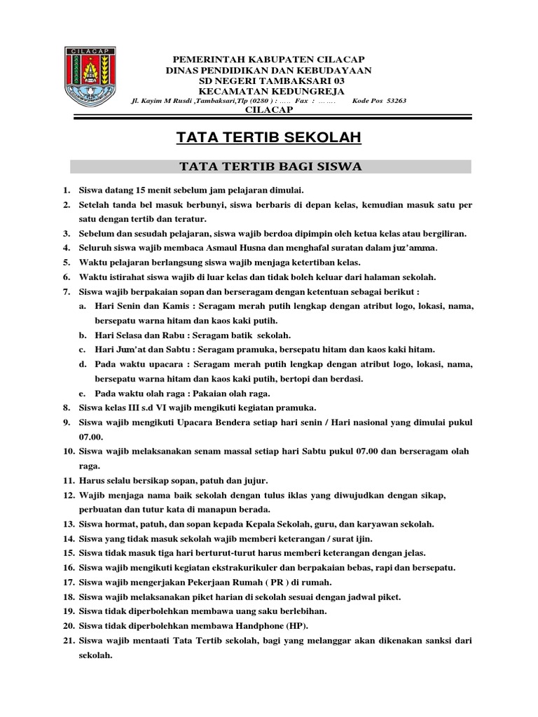 1 Tata Tertib Sekolahpdf Pdf 
