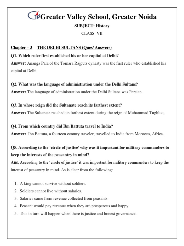 History Class 7 CH 3 Qa | PDF | Asia