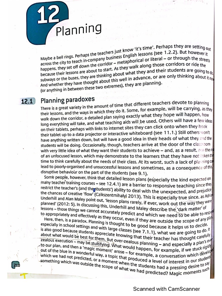 Chapter 12 Planning | PDF