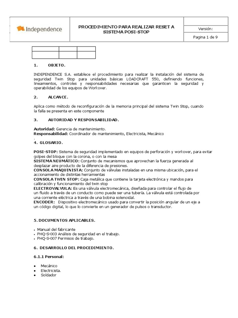 Recalibración POSI-STOP | PDF | Bienes manufacturados | Ingenieria ...