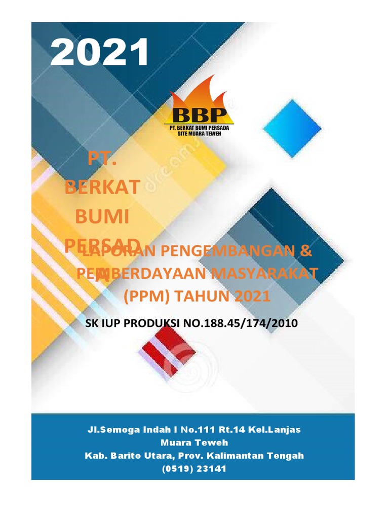 Lap PPM PT - Berkat Bumi Persada Tahun 2021 | PDF