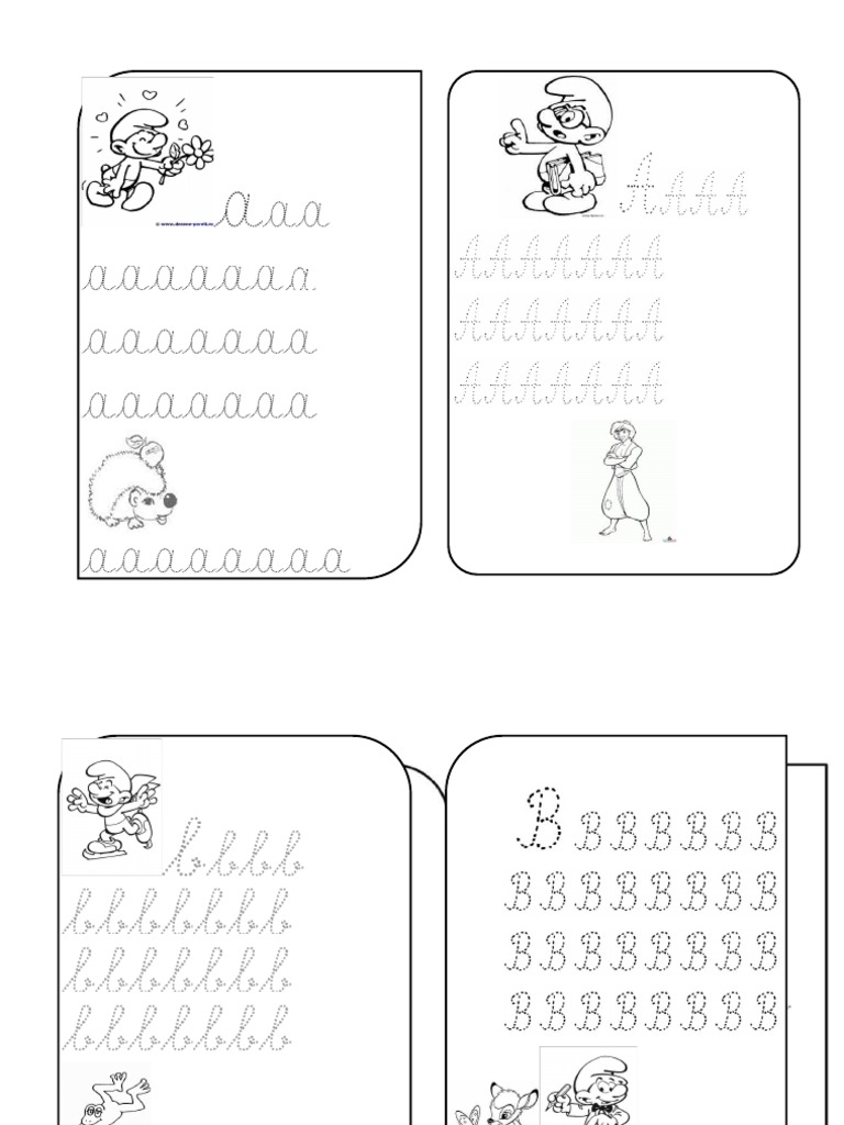 Fise Cu Litere Mici Si Mari de Mana (Punctate) | PDF