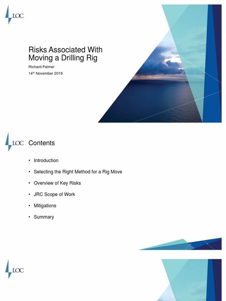 Risks Associated With Moving A Drilling Rig | PDF | Ships