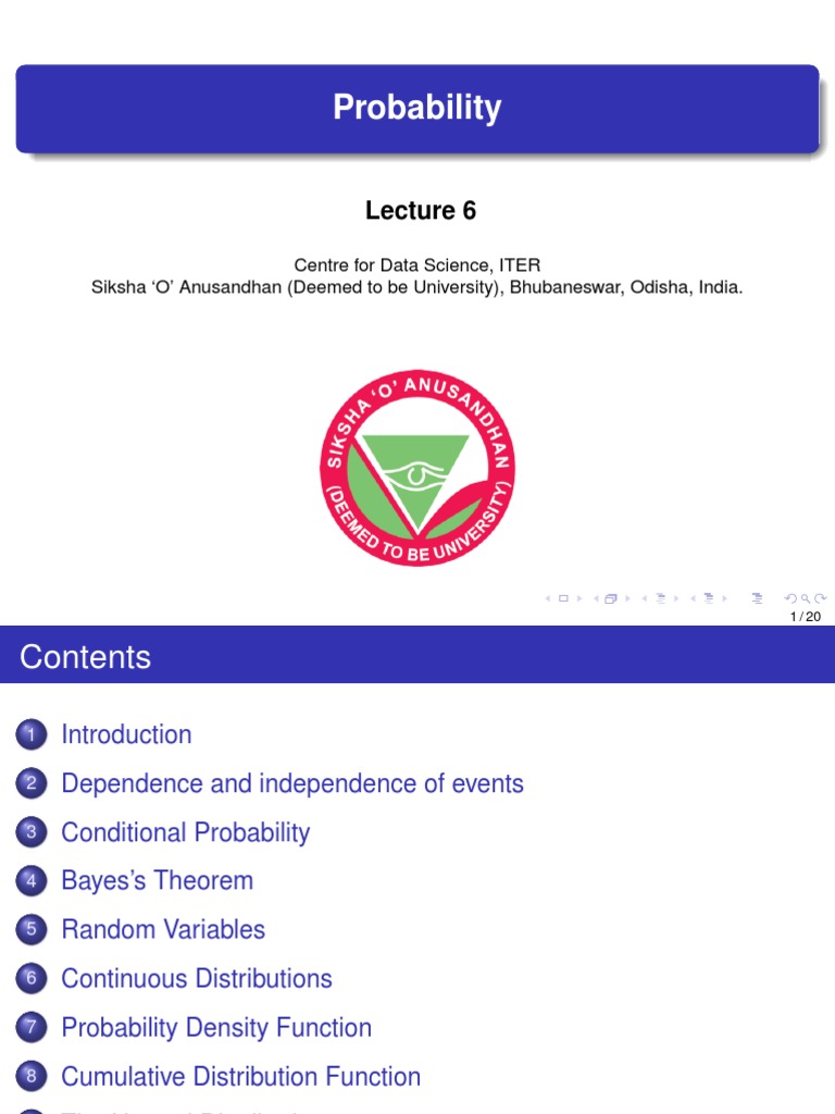 Chapter6 Probability | PDF | Probability Distribution | Probability Density Function