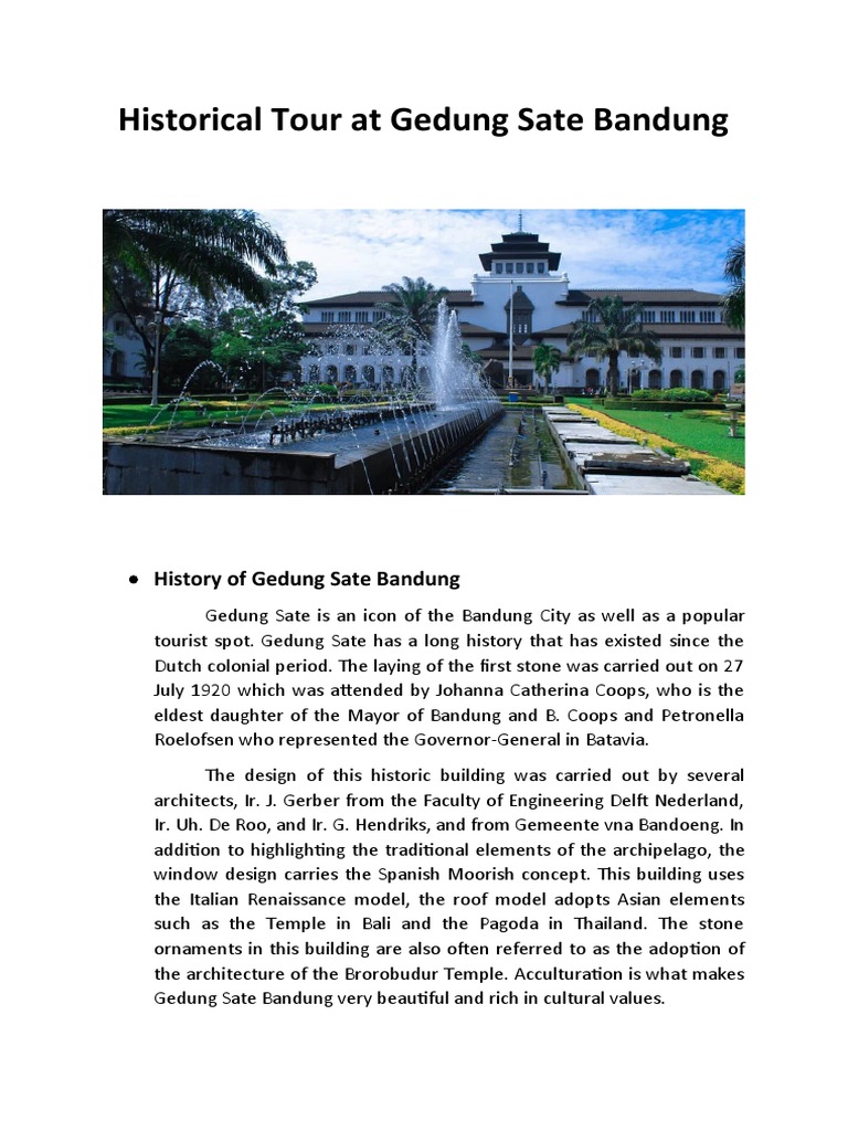Historical Tour at Gedung Sate Bandung | PDF | Art
