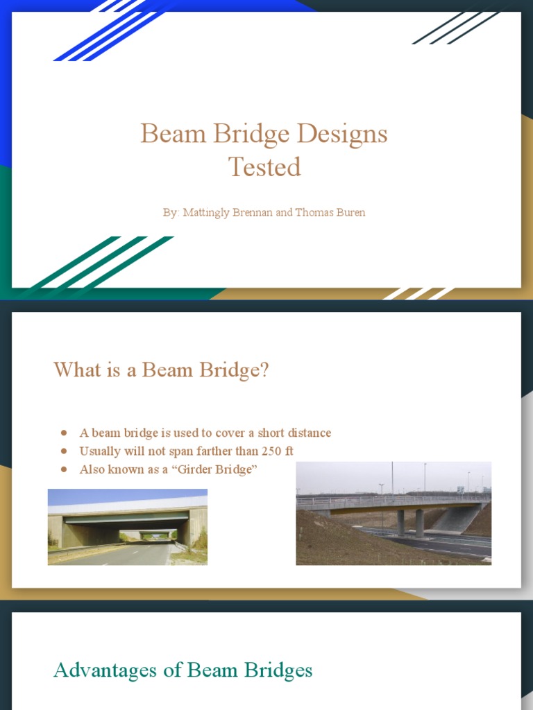 Beam Bridge Basics for Students | PDF | Bridge | Beam (Structure)