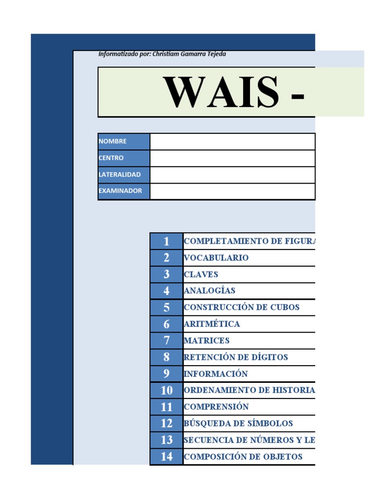 WAIS III | PDF