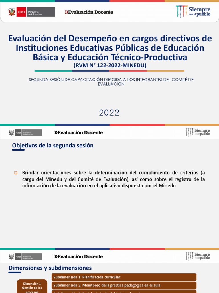 EDDIR IE - 2da Sesión - Capacitación Comité de Evaluación | PDF ...