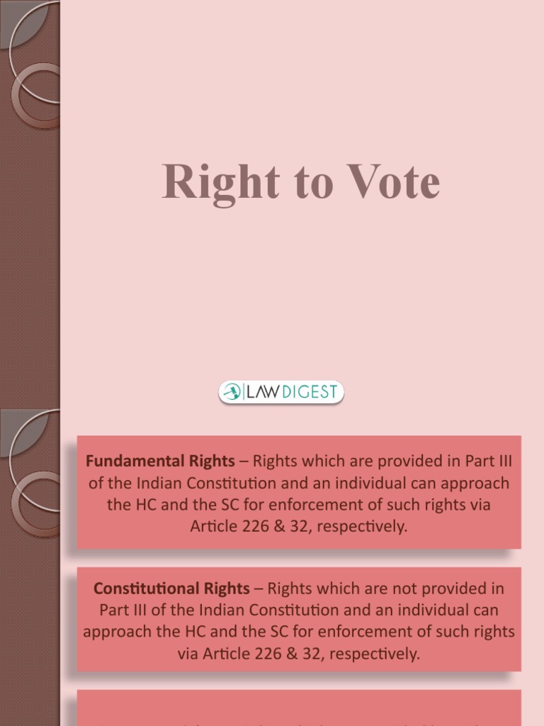 Right To Vote | PDF