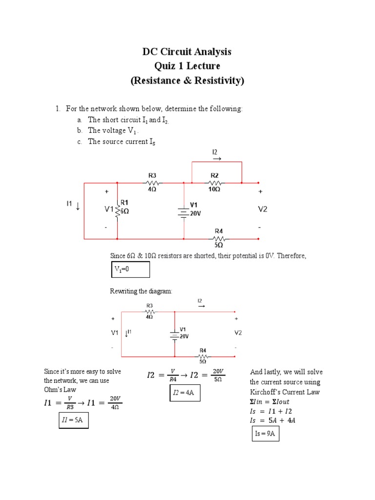Circuit Analysis Midterm Exam PDF | PDF | Electrical Network | Network Analysis (Electrical ...