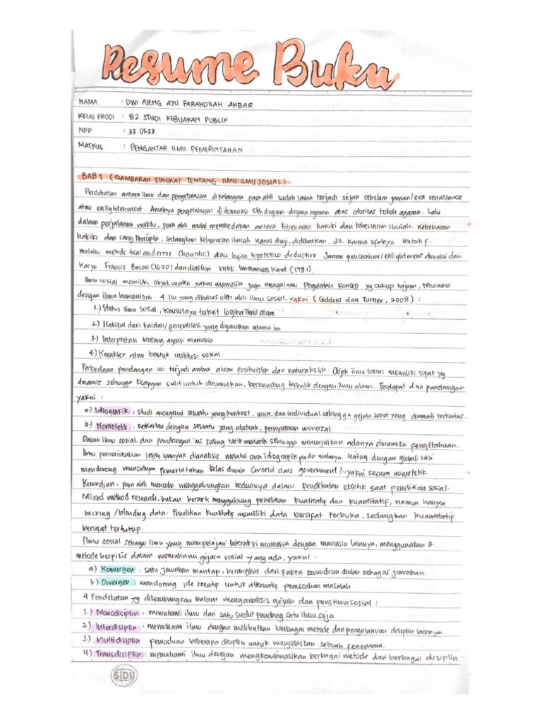Resume Buku - NPP 33.0533 - B2 SKP - Dwi Ajeng Ayu Farahdilah Akbar | PDF