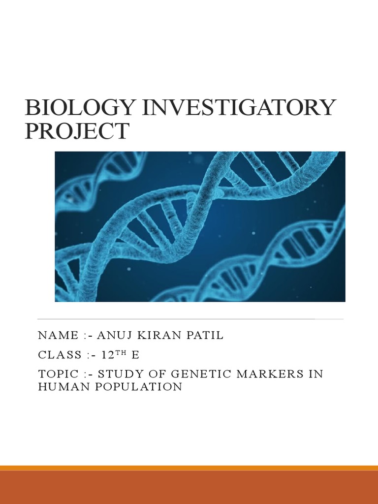 Biology Investigatory Project | PDF