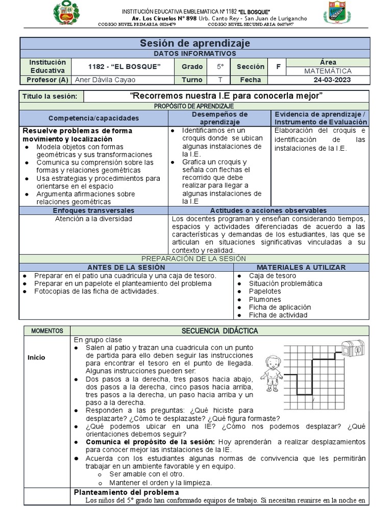 Sesion - Matematica - Viernes 240323 | PDF