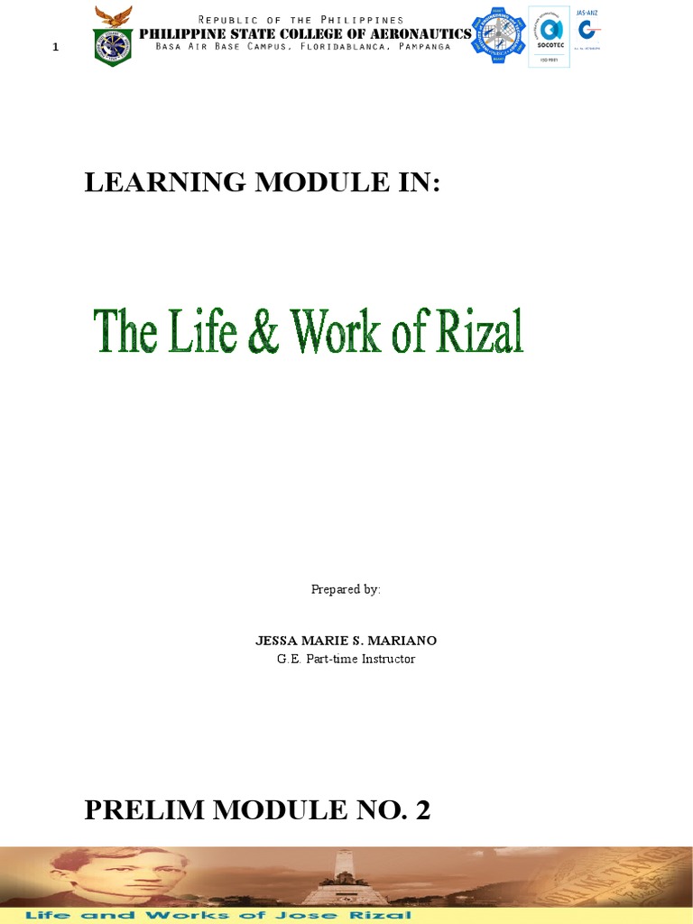 Gec 4109 The Life and Work of Rizal Prelim Module No. 2 | PDF | Plagiarism | Academic Dishonesty