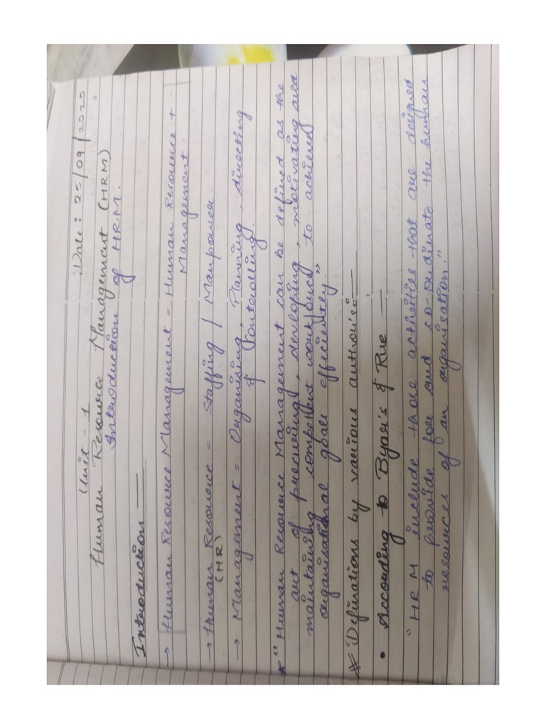 HRM Nikita's Notes | PDF