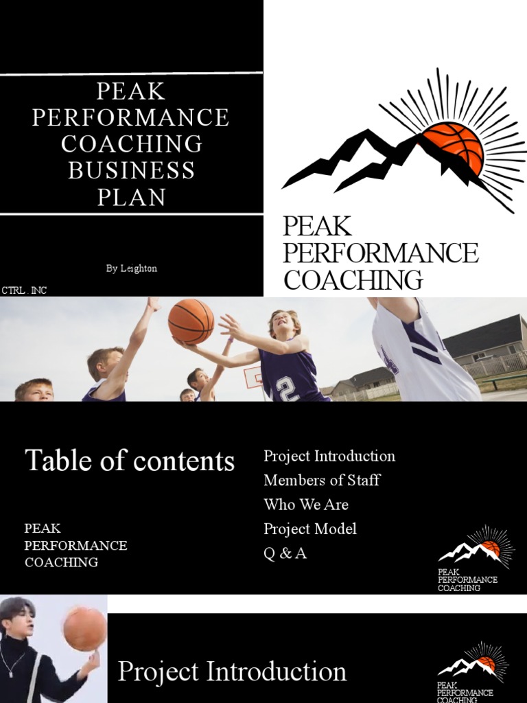Peak Performance Coaching Business Plan | PDF | Learning | Cognition