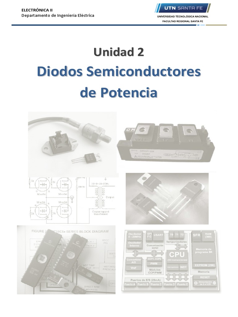 Unidad 2 - Diodos Semiconductores de Potencia | PDF | Semiconductores | Diodo
