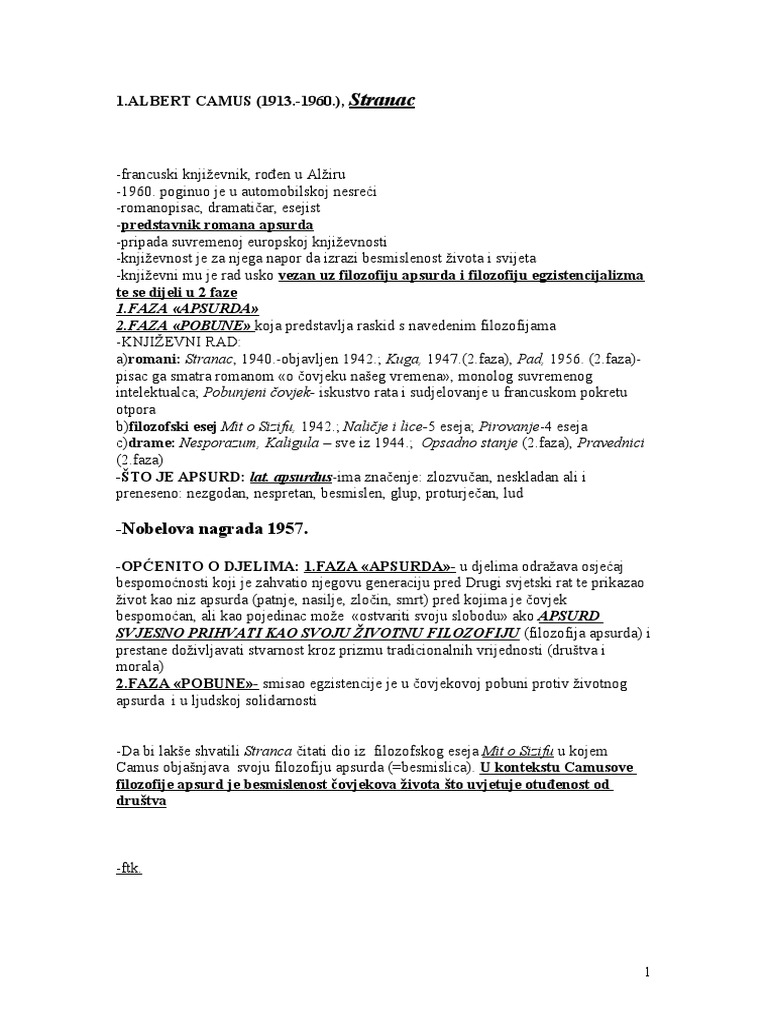 A CAMUS, Stranac | PDF