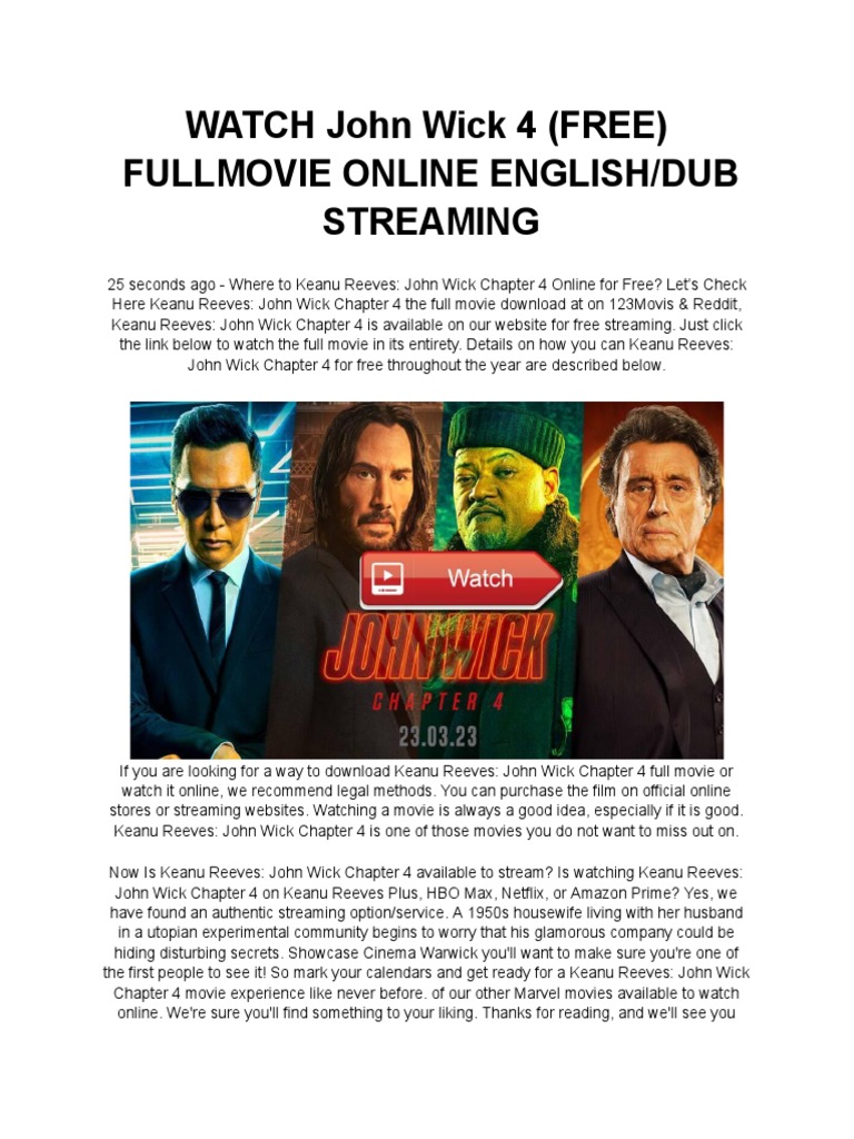 John Wick 4 HD Free r6hj | PDF