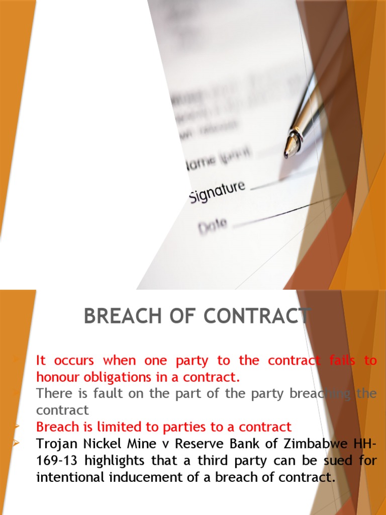 Breach of Contract and Remedies For Breach | Download Free PDF | Breach ...