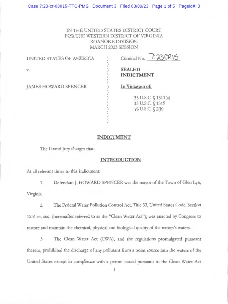 Spencer Indictment | PDF