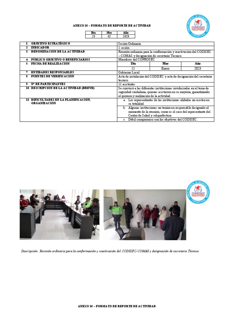 Actividades del CODISEC y Seguridad Ciudadana | PDF | Gobierno