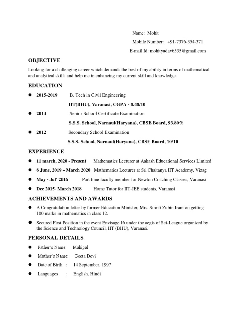 Mohit Resume | PDF