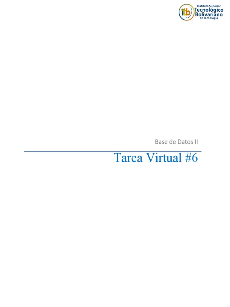 Tarea Virtual #6 | PDF