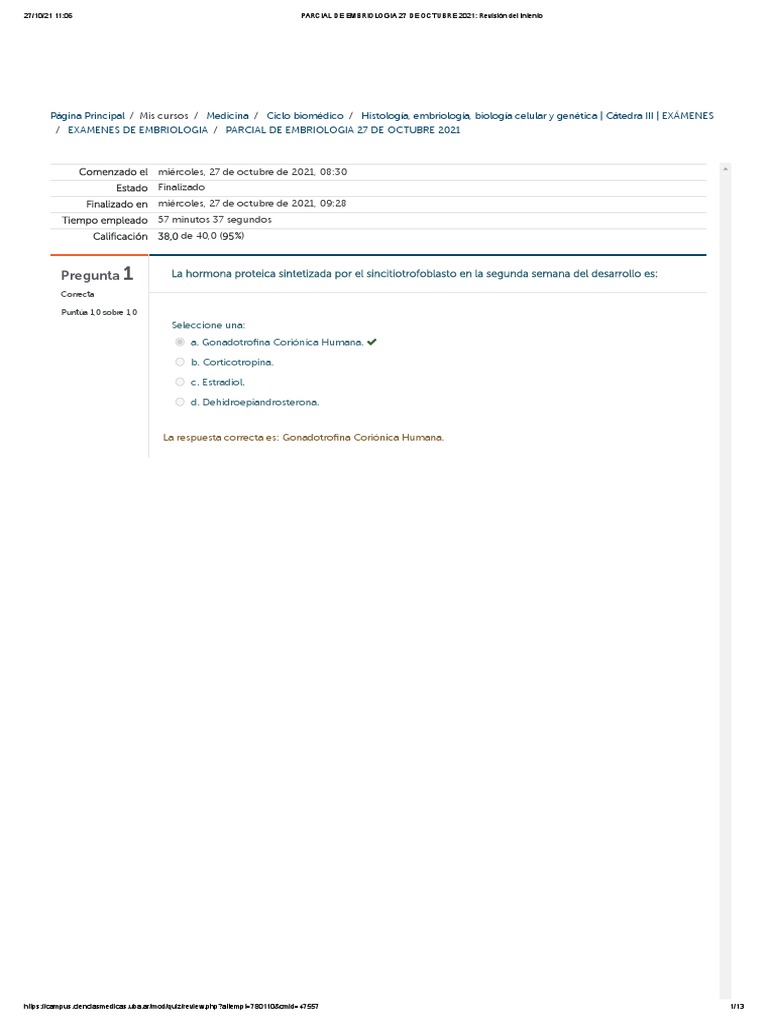 WWWWPARCIAL DE EMBRIOLOGIA 27 DE OCTUBRE 2021 - Revisión Del Intento ...