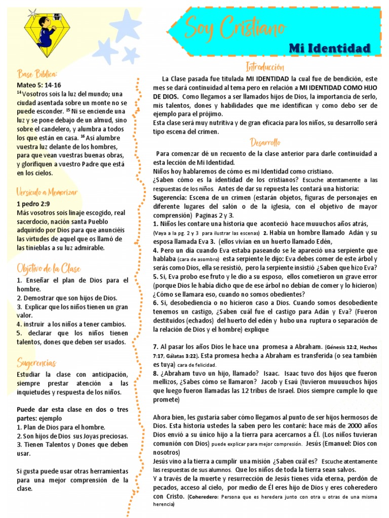 Soy Cristiano: Mi Identidad | PDF | Adán y Eva | Jesús